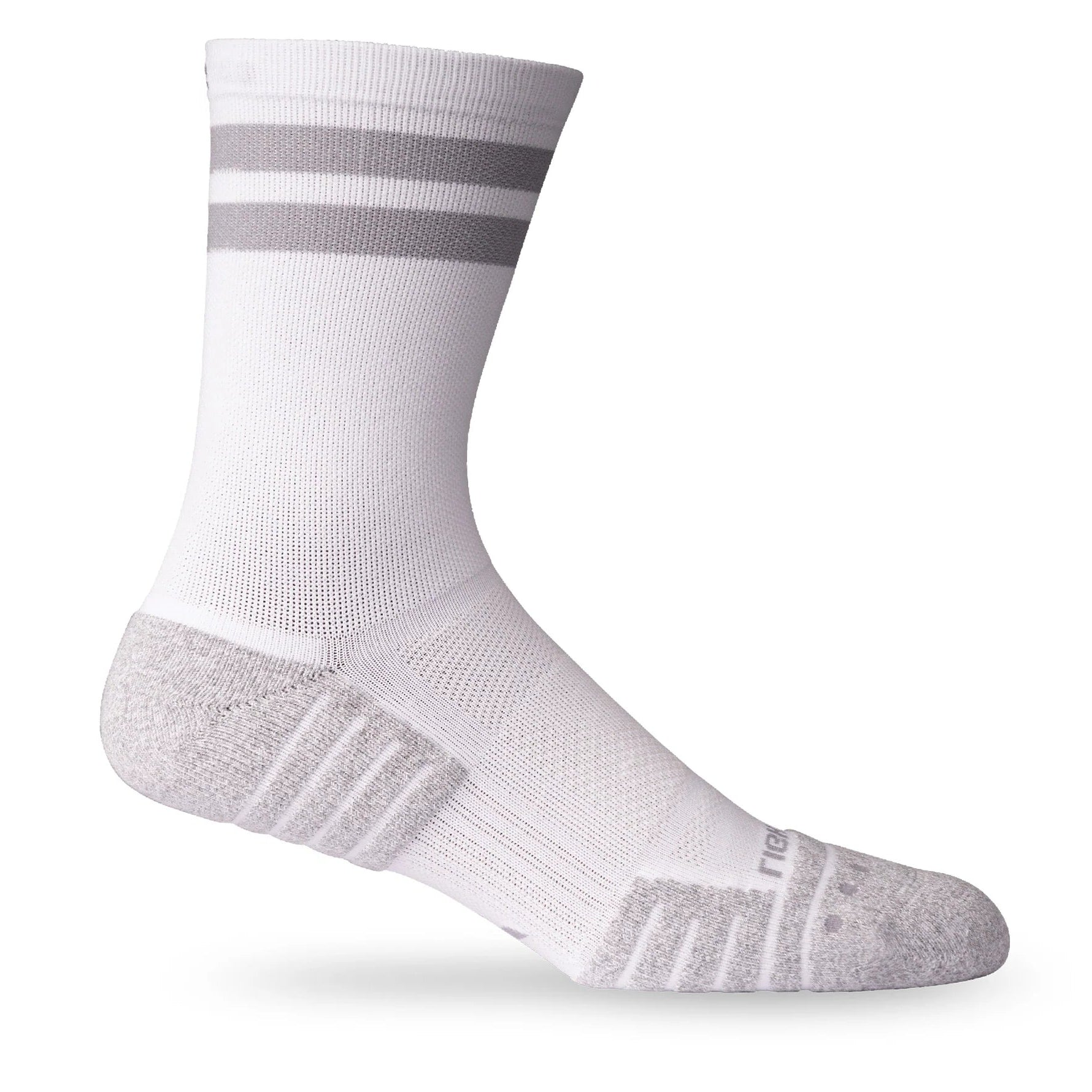 Lightfeet Performance Socks | Midweight | Half Crew | 2 Stripes White ...