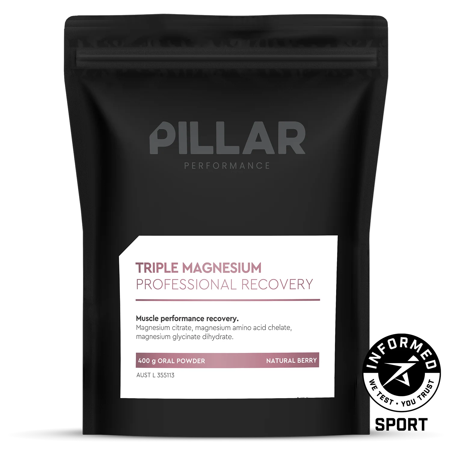 Pillar Performance Triple Magnesium Powder | 400g Pouch – The Trail Co.