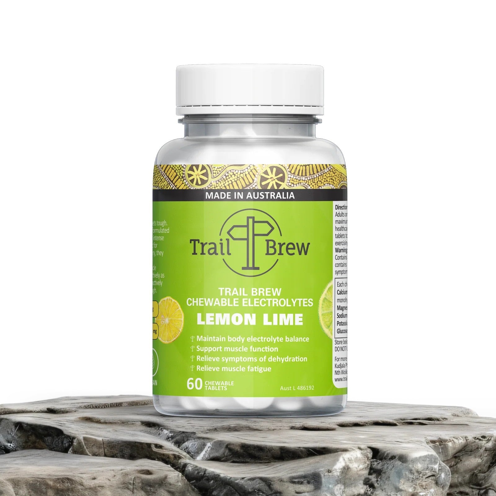 Trail Brew Chewable Electrolyte Tabs | Bottle of 60 | Lemon Lime – The ...